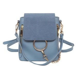 Bags | Capri Blue Mini Backpackhandbag | Poshmark